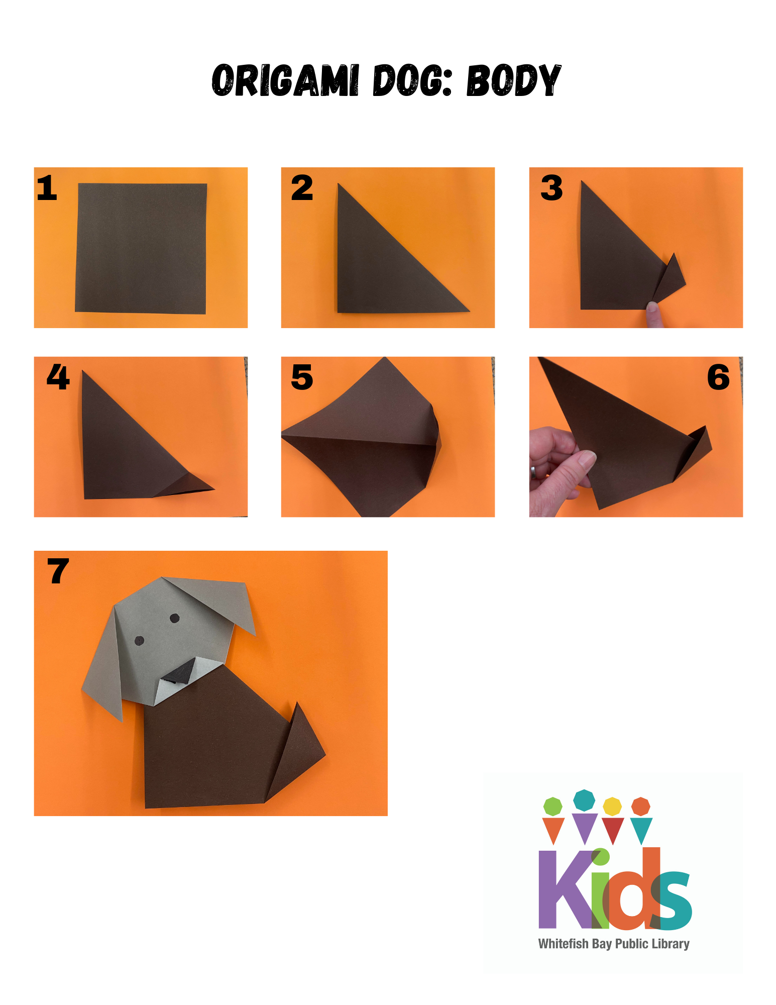 Origami Dog Instructions For Kids